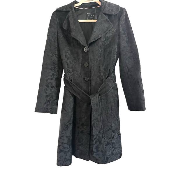 coast | Jackets & Coats | Coast Black Floral Jacquard Witchy Belted ...